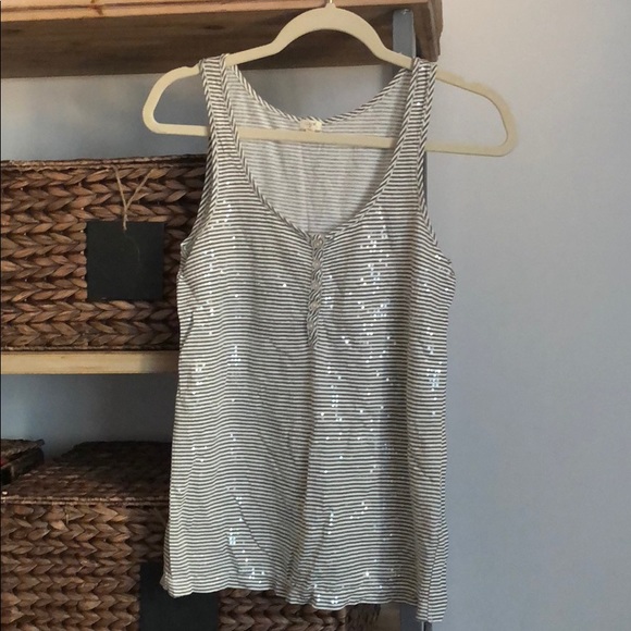J. Crew | Tops | Jcrew Tank Top With Sequins | Poshmark